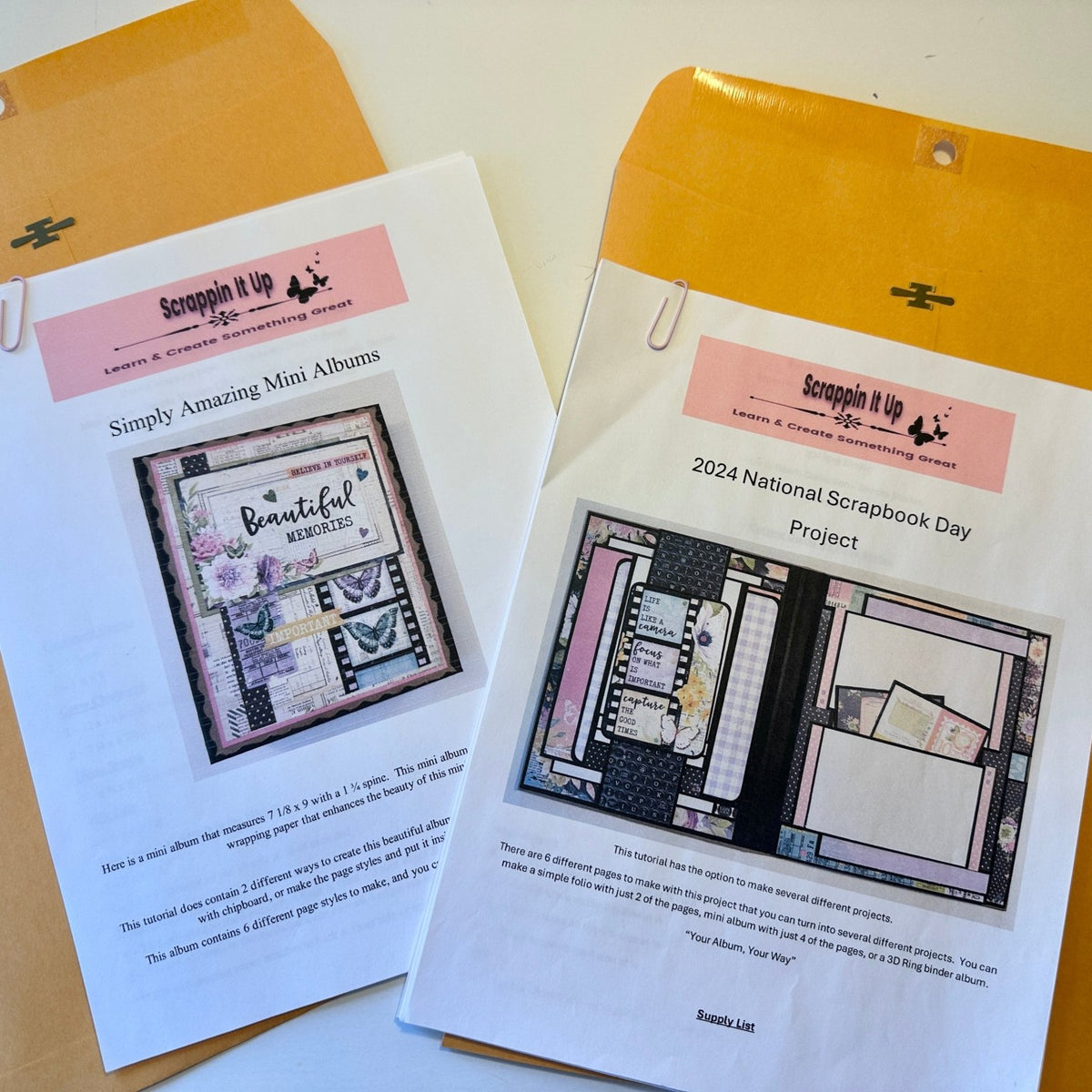 Printed Guide Instructions – Scrappin It Up